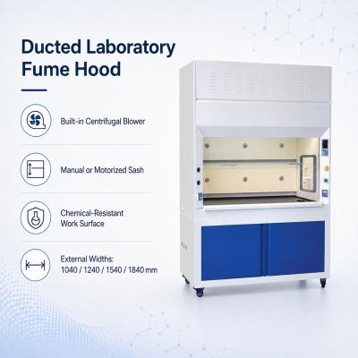 China Ducted Laboratory Fume Hood 1040 / 1240 / 1540 / 1840mm  External Width for sale