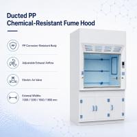 China Chemical Resistant Ducted 8mm PP Fume Hood Lab Fume Hood 1000/1200/1500/1800mm for sale
