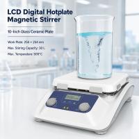China 30L LCD Digital Magnetic Stirrers And Hotplates With 10-Inch Ceramic Plate 500℃ for sale