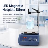 China 10L LED Magnetic Heated Stir Plate With Ceramic Plate 550°C 0–1500rpm Speed Range for sale
