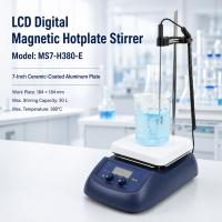 China 20L LCD Digital Magnetic Stirrers And Hotplates With Ceramic Coated Plate 380℃ for sale