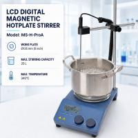 China 20L LCD Digital Hotplate Magnetic Stirrer with Timer 5-inch Aluminum Plate, 340°C for sale