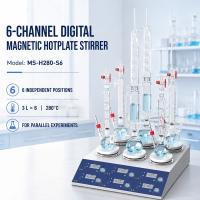 China 6-Channel Independent Control Digital Magnetic Hotplate Stirrer 280°C for Labs for sale