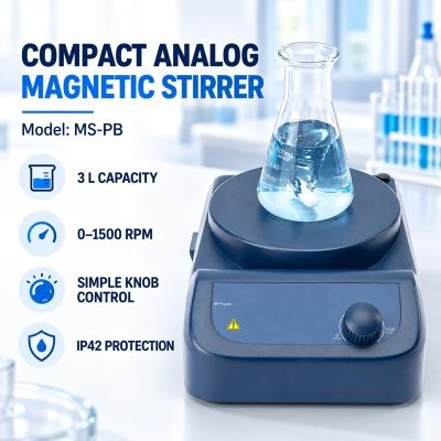 China Compact Analog Magnetic Stirrer With 3L Capacity For Routine Laboratory Mixing for sale
