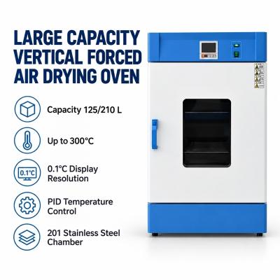 China Large Capacity Vertical Forced Air Drying Oven 125/210L 110V - 220V 50/60 Hz for sale