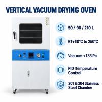 China Vertical Vacuum Drying Oven 50/90/210L Stainless Steel Drying Oven 250°C for sale