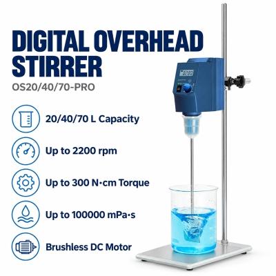 China 20/40/70L Digital Overhead Stirrer Lab Mixer With Constant Speed Control for sale