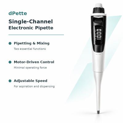 China Digital Display Electronic Single Channel Pipette For Pipetting And Mixing Motor Driven for sale