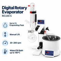 China 3L Digital Lab Rotary Evaporator With Manual Lift And Water / Oil Heating Bath for sale
