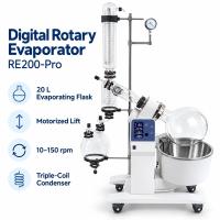China 20l Rotovap Digital Rotary Evaporator With Motorized Lift And Triple Coil Condenser for sale