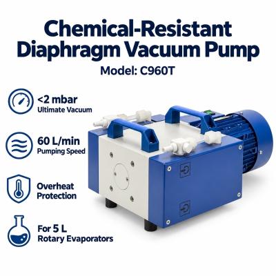 China Overheat Protection Chemical Resistant Diaphragm Pump For 5L Rotary Evaporators for sale