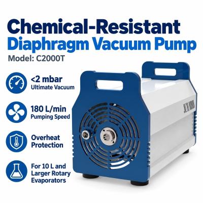 China Chemical Resistant Diaphragm Vacuum Pump For Rotary Evaporators Of 10L And Above for sale