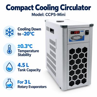 China 220V 4.5L Tank Compact Recirculating Chiller For 3L Rotary Evaporators With Cooling To −20°C for sale