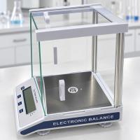 China 1mg Precision Balance Scales Electronic Lab Scales With Large Glass Draft Shield 100/200/300/500g for sale
