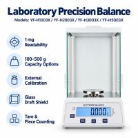 China 1mg Precision Balance Scales Electronic Lab Scales With Large Glass Draft Shield 100/200/300/500g for sale