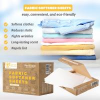 China Hypoallergenic Fabric Softener Dryer Sheets 9.45×6.3 Inches with Long-Lasting Fresh Linen Scent for sale