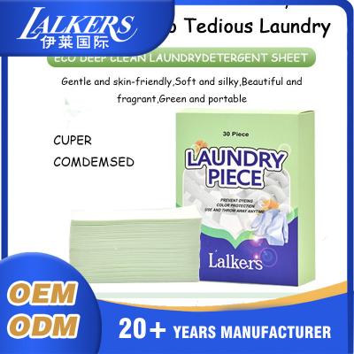 China Unscented Washing Detergent Sheets Sensitive Skin Stain Removal For Travel for sale