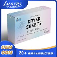 China Natural Plant Fabric Softener Dryer Sheets 9.45x6.3 Inches with Wrinkle Reduction and Fresh Linen Scent for sale