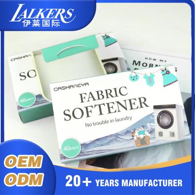 China Industrial Fabric Softener Dryer Sheets 9.45×6.3 Inches - Anti-Static, Fresh Scent, 40-160 Sheets per Box for sale