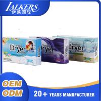 China Lalkers Fabric Softener Dryer Sheets 9.45×6.3 Inch Fresh Linen Scent Hypoallergenic for sale