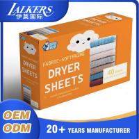China ODM OEM Fabric Softener Dryer Sheets 9.45×6.3 Inches with Fresh Linen Scent - Hypoallergenic & Eco-Friendly for sale