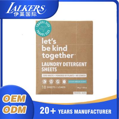 China Lalkers Laundry Detergent Sheets 2.8-3g per Sheet in 11×14cm Size with Customizable Scents and Eco-Friendly Packaging for sale
