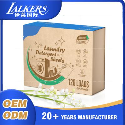 China Lalkers Laundry Detergent Sheets 11×14cm Eco-Friendly Hypoallergenic with 30-50 Sheet Packaging Options for sale