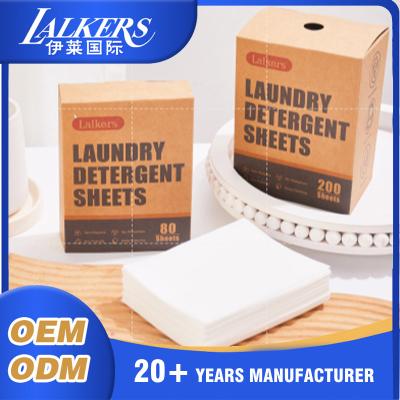 China Eco-Friendly Laundry Detergent Sheets 11×14cm | Biodegradable & Concentrated Formula | 30-50 Sheets per Box for sale