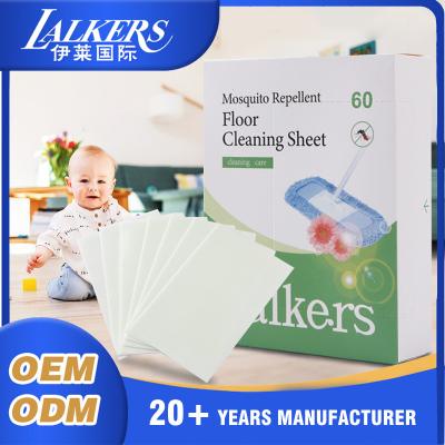 China Lalkers Quick Dissolving Floor Cleaner Sheets 11x7cm with 3 Year Shelf Life - Lemon Scented Disposable Tablets for sale