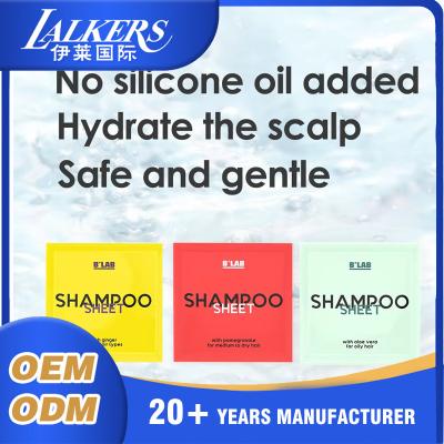 China Custom Shampoo Sheets 9.45x6.3 Inches Eco Friendly Concentrated Tablets with Fresh Scent 40-160 Sheet Options for sale