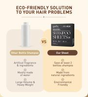 China Customized Shampoo and Conditioner Tablets 9.45×6.3 Inches - Eco-Friendly, Hypoallergenic Hair Care Sheets for Travel for sale