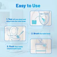 China 9.45x6.3 Inch Quick-Dissolve Toilet Bowl Cleaner Strips - Eco-Friendly & Septic Safe for sale