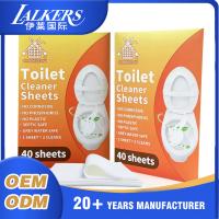 China OEM Eco Toilet Cleaning Tablets 9.45x6.3 Inches Water Soluble Anti-Static Sheets 40-160 Count for sale
