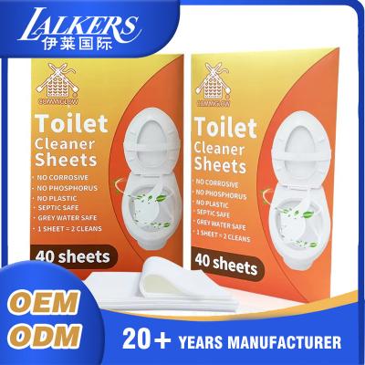 China OEM Eco Toilet Cleaning Tablets 9.45x6.3 Inches Water Soluble Anti-Static Sheets 40-160 Count for sale