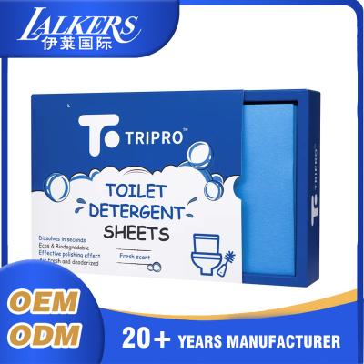 China Quick Dissolve Toilet Cleaning Sheets 9.45×6.3 Inches Eco-Friendly Hypoallergenic Septic Safe for sale