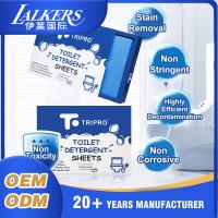 China OEM Septic Safe Toilet Cleaning Sheets 9.45×6.3 Inches with Fresh Scent - 40/80/160 Sheet Options for sale