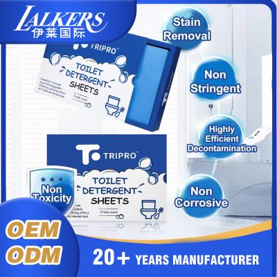 China OEM Septic Safe Toilet Cleaning Sheets 9.45×6.3 Inches with Fresh Scent - 40/80/160 Sheet Options for sale