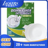 China ODM Eco-Friendly Dishwasher Detergent Sheets 9.45x6.3 Inches, Phosphorus-Free with 40-160 Sheet Packaging Options for sale