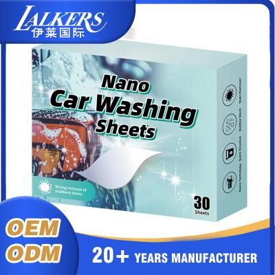 China Natural Biodegradable Car Cleaning Sheets 9.45x6.3 Inches with Anti-Static Formula and Fresh Scent - 40/80/160 Sheet Options for sale
