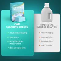 China ODM OEM Biodegradable Car Detergent Sheets 9.45x6.3 Inches - Eco-Friendly Cleaning Solution for sale