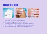 China OEM Body Wash Sheets 11×7cm with Lemon Fragrance & Whitening Properties - 3 Year Shelf Life for sale