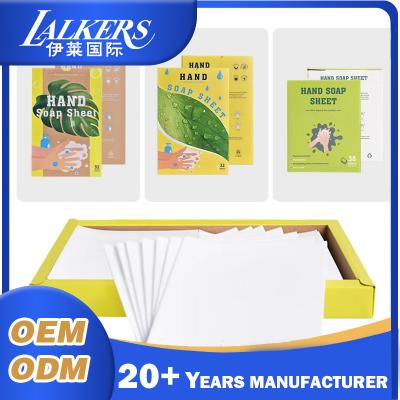 China Eco-Friendly Dissolvable Hand Soap Sheets 9.45x6.3 Inches for Travel and Outdoor Use for sale