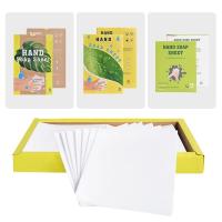 China Portable Hand Soap Sheets 9.45x6.3 Inches Eco Friendly Plastic Free Hypoallergenic Hand Wash Tablets for sale