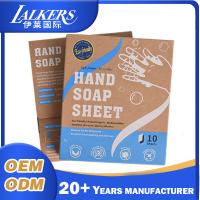 China Natural Travel Hand Soap Sheets 9.45x6.3 Inches Biodegradable Chemical Free Hypoallergenic for sale
