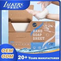 China Custom Private Label Hand Soap Sheets 9.45x6.3 Inches with Fresh Scent - 40/80/160 Sheet Options for sale