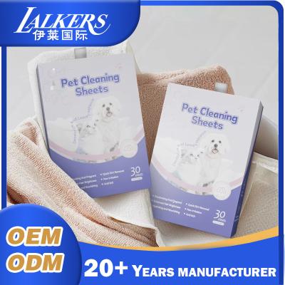 China Disposable Pet Cleaning Sheets 9.45x6.3 Inches - Eco-Friendly Hypoallergenic Fresh Scent for Dogs for sale
