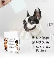 China Private Label Eco-Friendly Pet Hair Laundry Sheets 9.45x6.3 Inch Concentrated Detergent for Dog and Cat Owners for sale