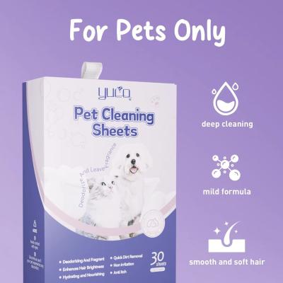 China Lalkers Pet Cleaning Sheets 9.45x6.3 Inch Eco-Friendly Laundry Detergent Sheets for Dogs with Fresh Scent for sale