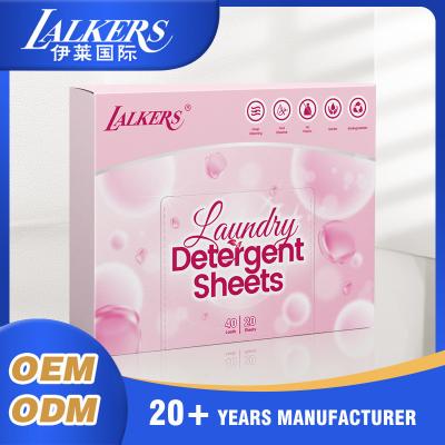 China Deep Cleaning And Fresh Clothes Laundry Detergent Sheet Strong Cleansing Laundry Detergent Sheet for sale