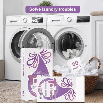 China Washing Laundry Sheets Laundry Detergent Tablets Eco Friendly Laundry Detergent Paper for sale